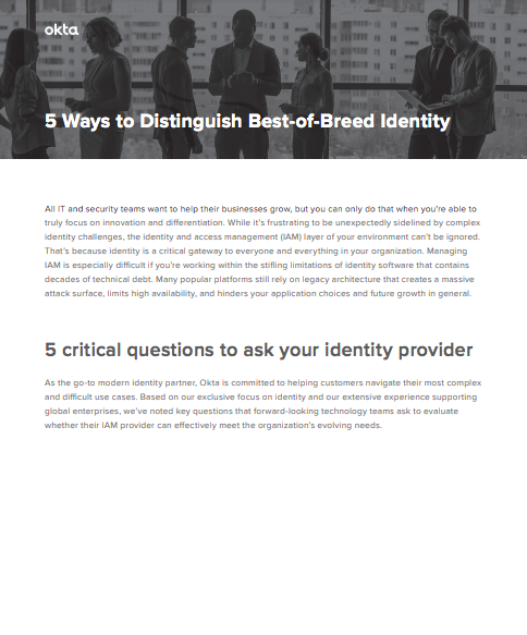 Five critical questions to ask your identity provider | IT Pro