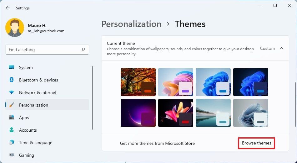 How to use themes to personalize the desktop on Windows 11 | Windows ...
