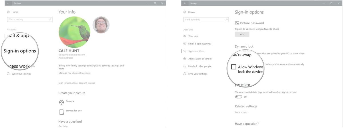 How to use the new Dynamic Lock in Windows 10 Creators Update | Windows ...