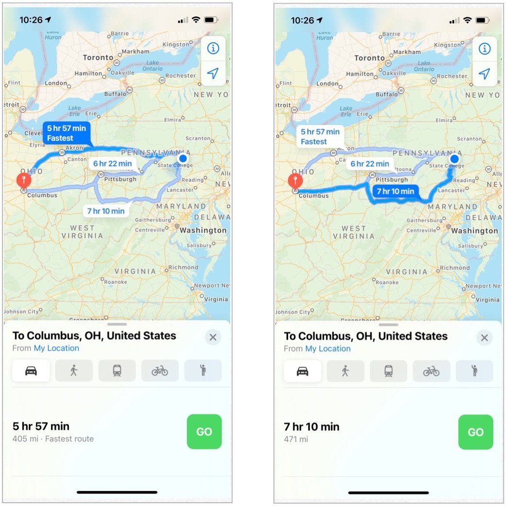 How to find locations and get directions with Maps on iPhone and iPad ...
