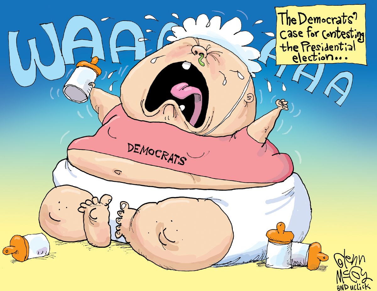 Political cartoon U.S. 2016 election recount Democrats cry babies | The ...
