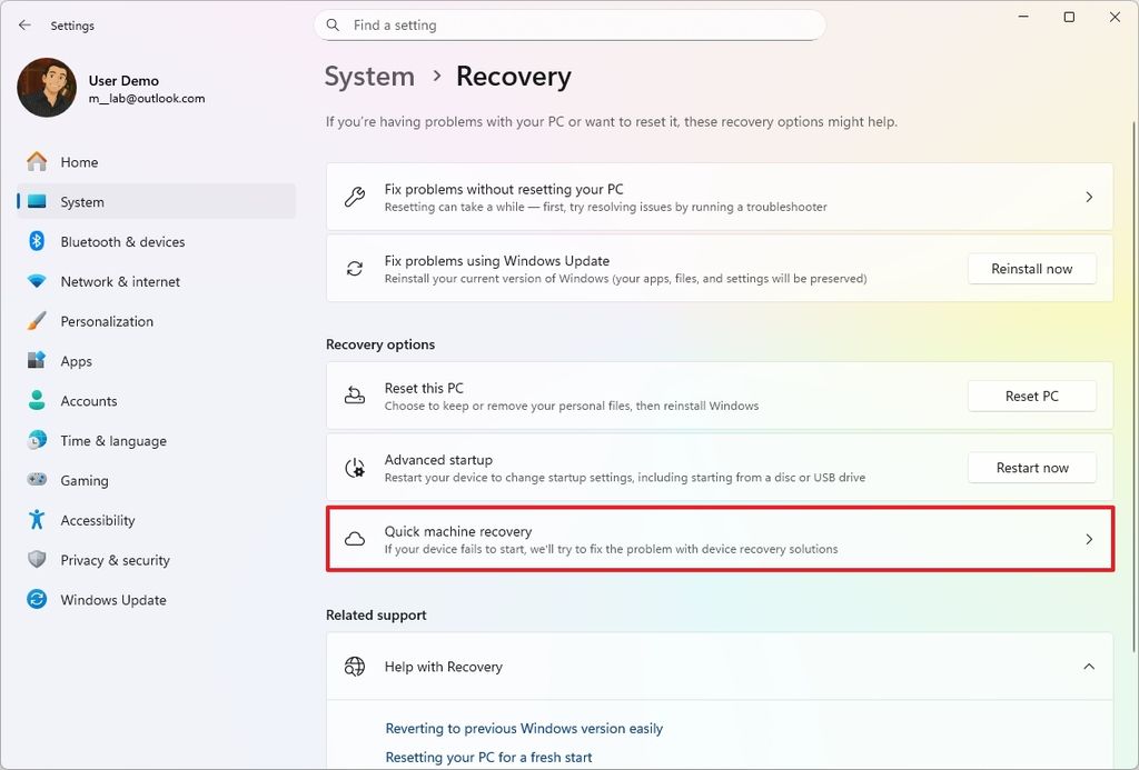 What's Quick Machine Recovery, and how to set it up? Windows 11 recovery feature explained ...