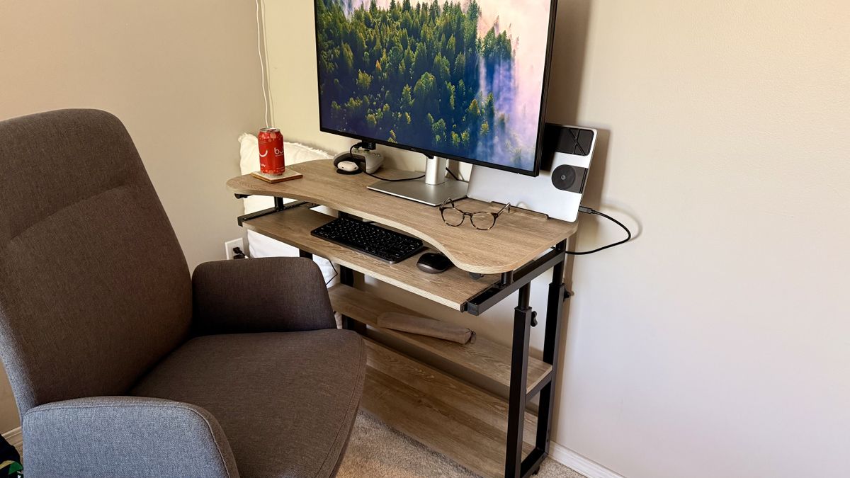 Tribesigns Mobile Height Adjustable Desk review | TechRadar