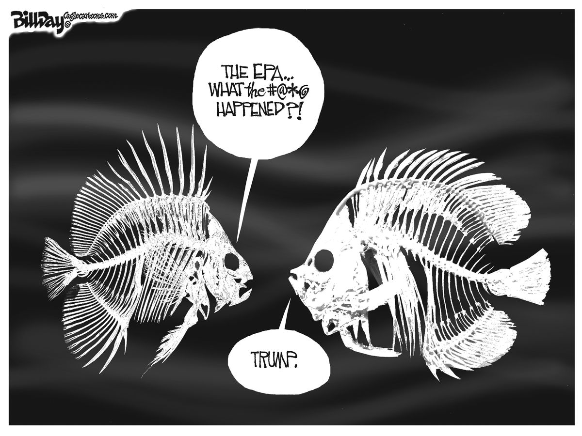 Political Cartoon U.S. EPA fish Scott Pruitt Donald Trump | The Week
