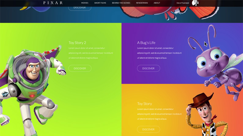 Design team creates incredible Pixar website concept | Creative Bloq