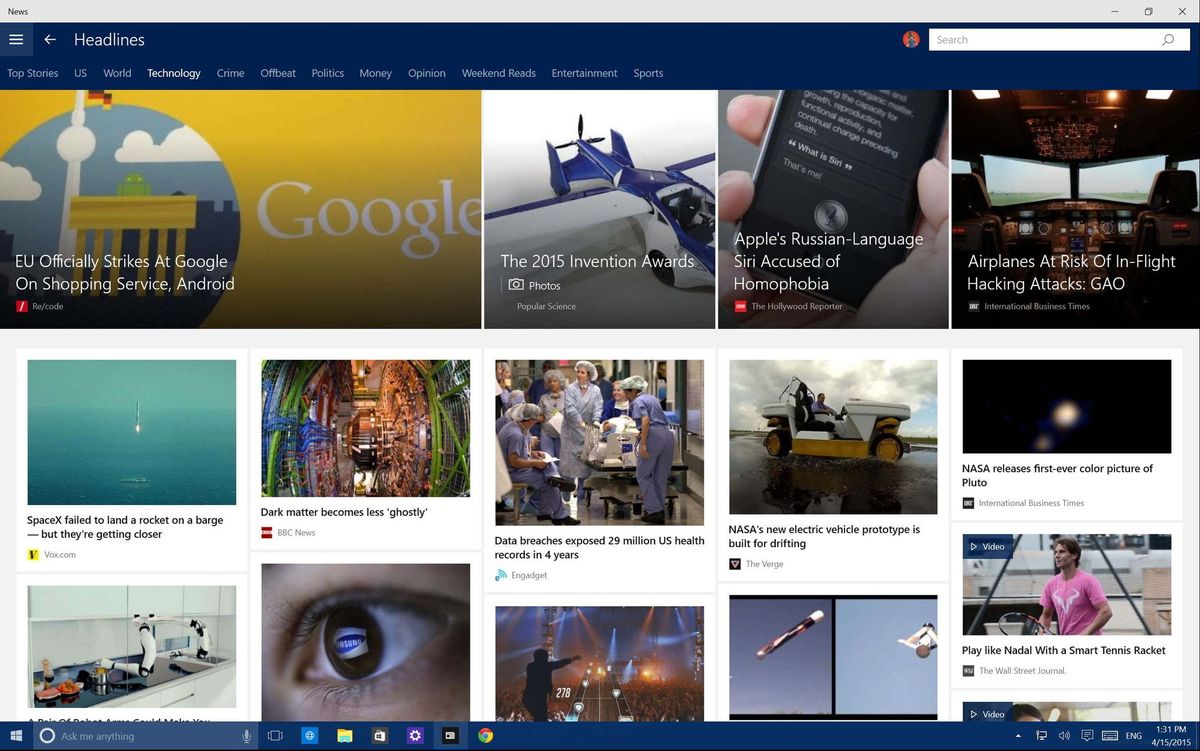 Windows 10 build 10056 unveils updated MSN apps with new UI and ...