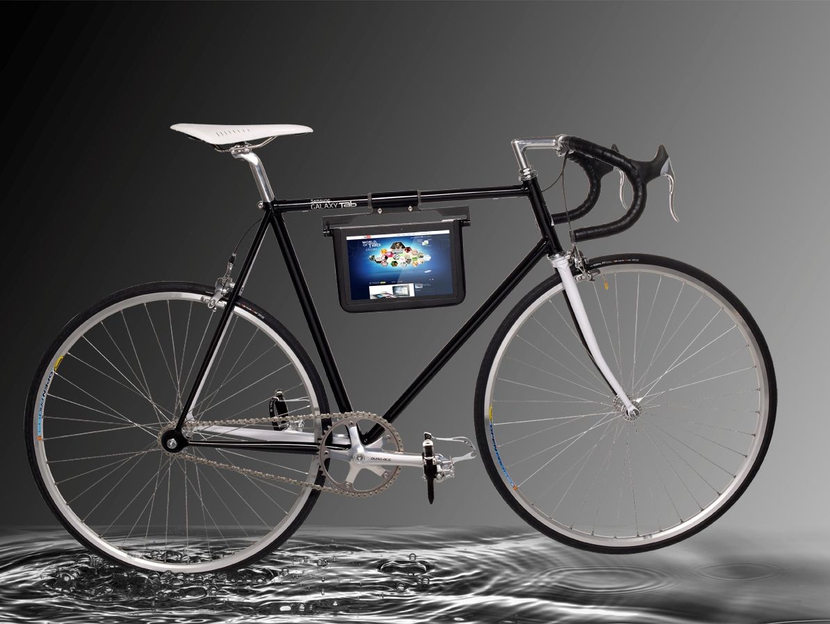 Samsung shows off odd Galaxy Tab bike with tablet holder | TechRadar