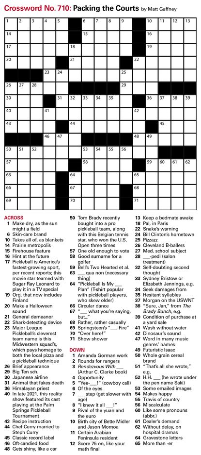 Puzzles: Printable Crossword - Issue: September 1, 2023 | The Week