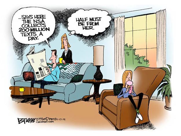 Editorial cartoon NSA texts | The Week
