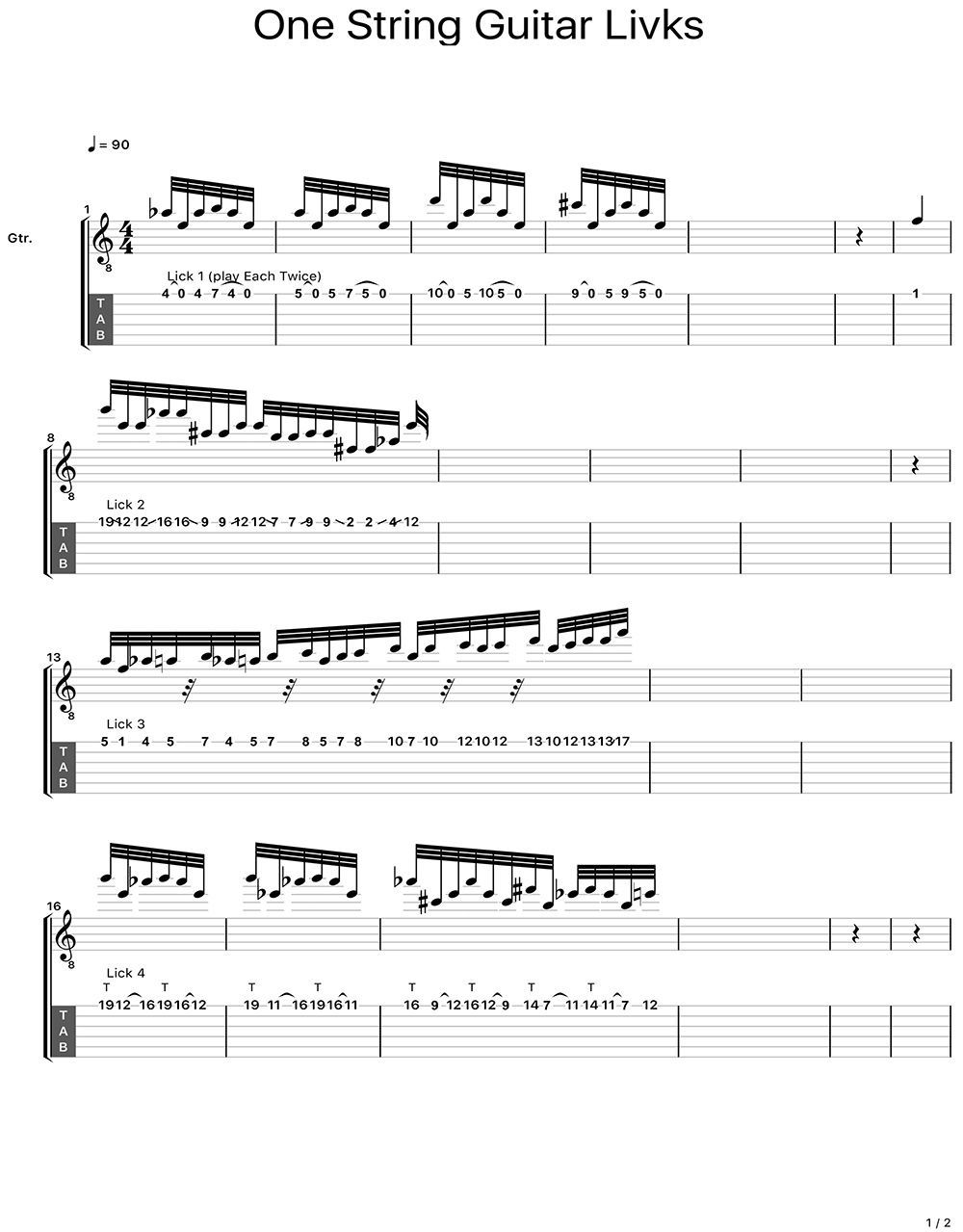 Licks You Can Play on One String | Guitar World