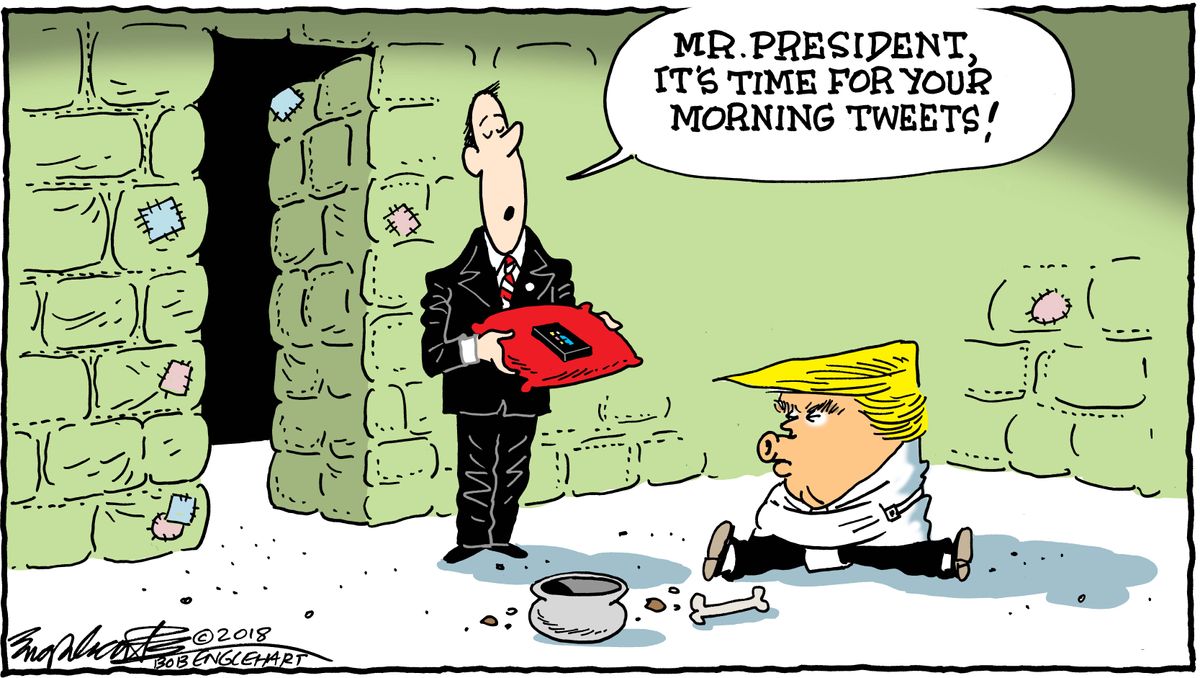 Political cartoon U.S. Trump tweets | The Week