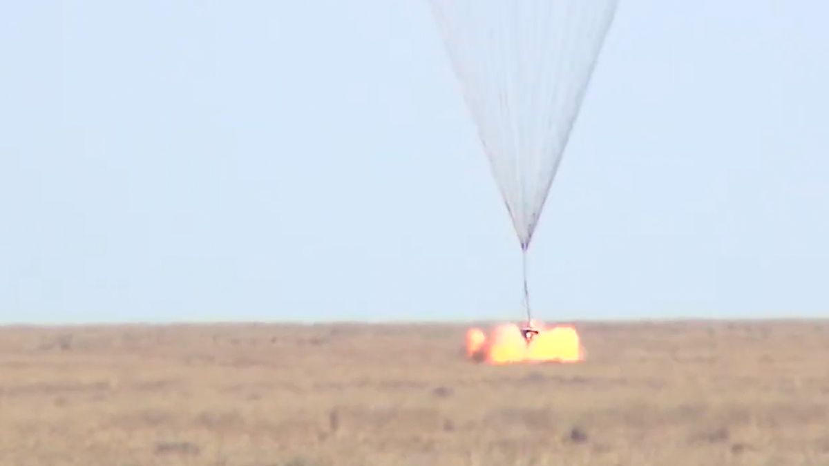 Leaky Soyuz spacecraft returns to Earth in speedy landing | Space