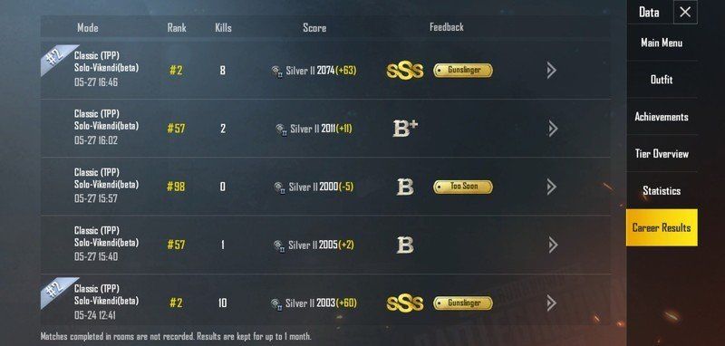 How to view your match results and statistics in PUBG Mobile | Android ...