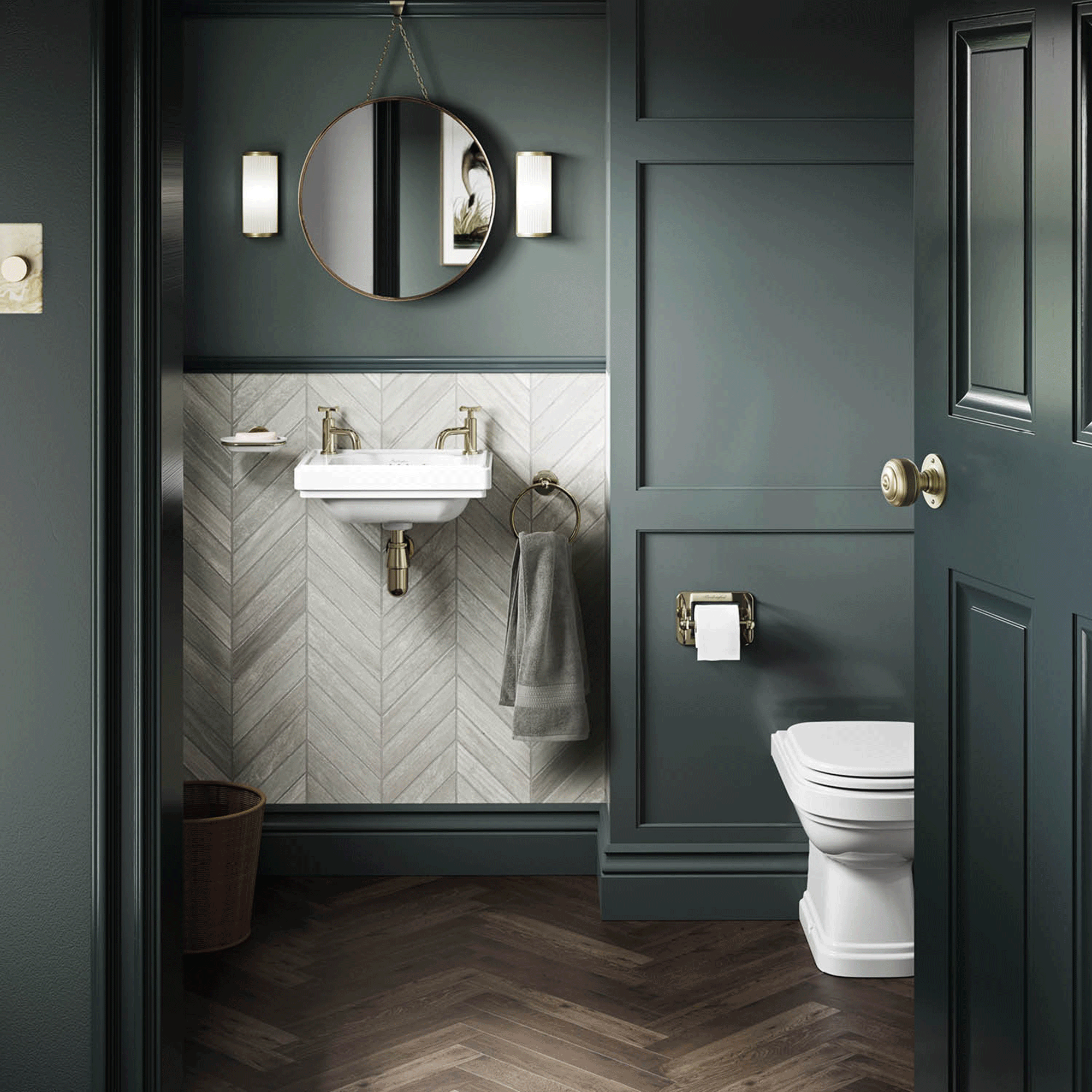 12 Cloakroom Tile ideas to add style to a small space | Ideal Home