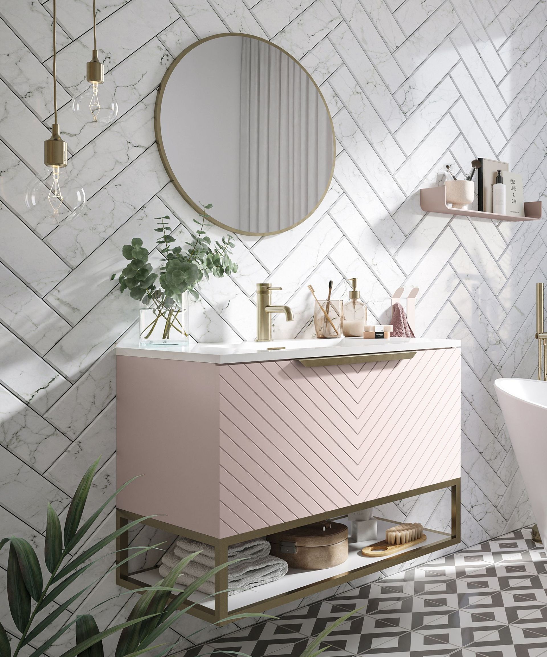 7 pink small bathroom ideas that are playful and pretty | Real Homes