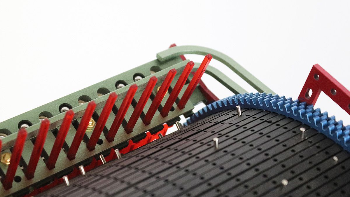 This miniature tribute to the Marble Machine X is a mechanical, Meccano ...