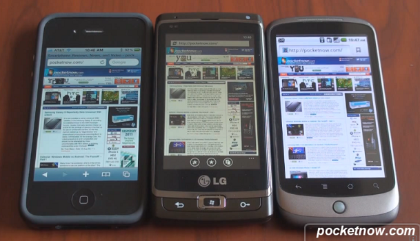 Browser wars: iPhone, Windows Phone 7, Android 2.2 | Windows Central