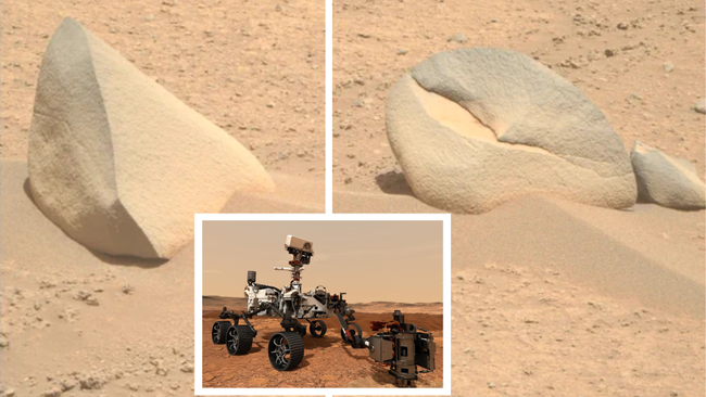 Perseverance Mars rover spots 'shark fin' and 'crab claw' rocks on Red ...
