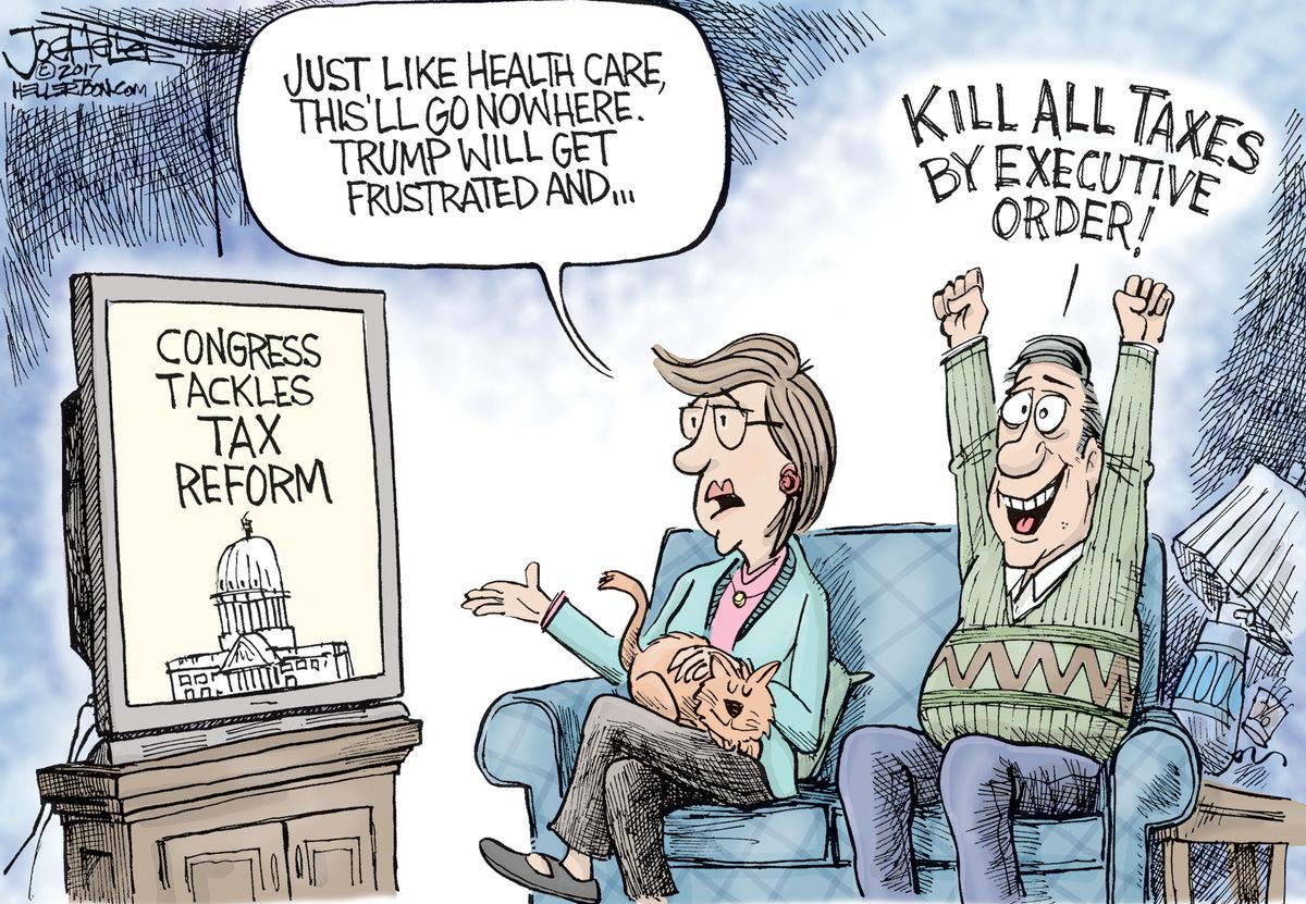 Political cartoon U.S. congress tax reform Trump | The Week