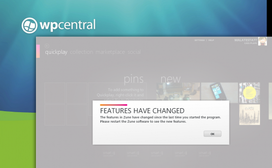 Zune Desktop features changed once again, App Marketplace not in sight ...