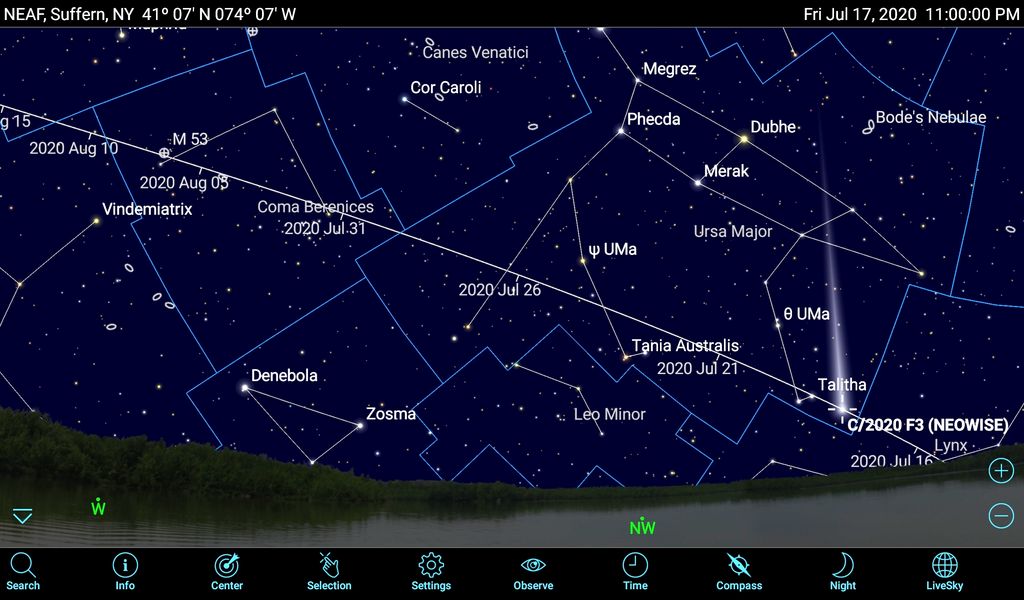 How to spot the bright Comet NEOWISE using mobile apps | Space