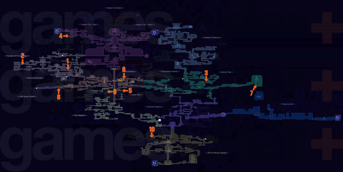 Prince of Persia The Lost Crown Azure Damascus Ingot locations ...