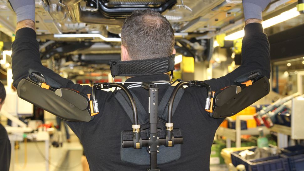 The mechanical exoskeleton taking the load in modern auto factories ...