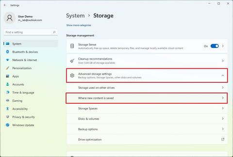 How to change where files and apps are saved by default on Windows 11 ...