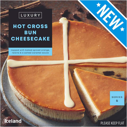 Iceland is selling a hot cross bun cheesecake and it looks amazing ...