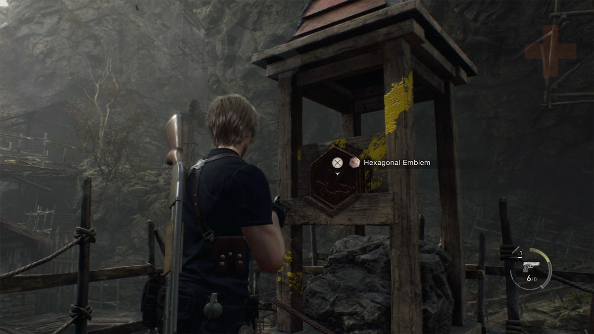 How to open the Resident Evil 4 eagle lock hexagon slot gate | GamesRadar+