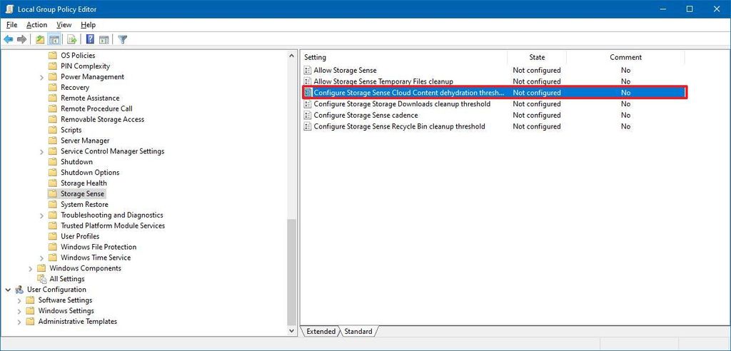 How to manage Storage sense settings using Group Policy on Windows 10 ...