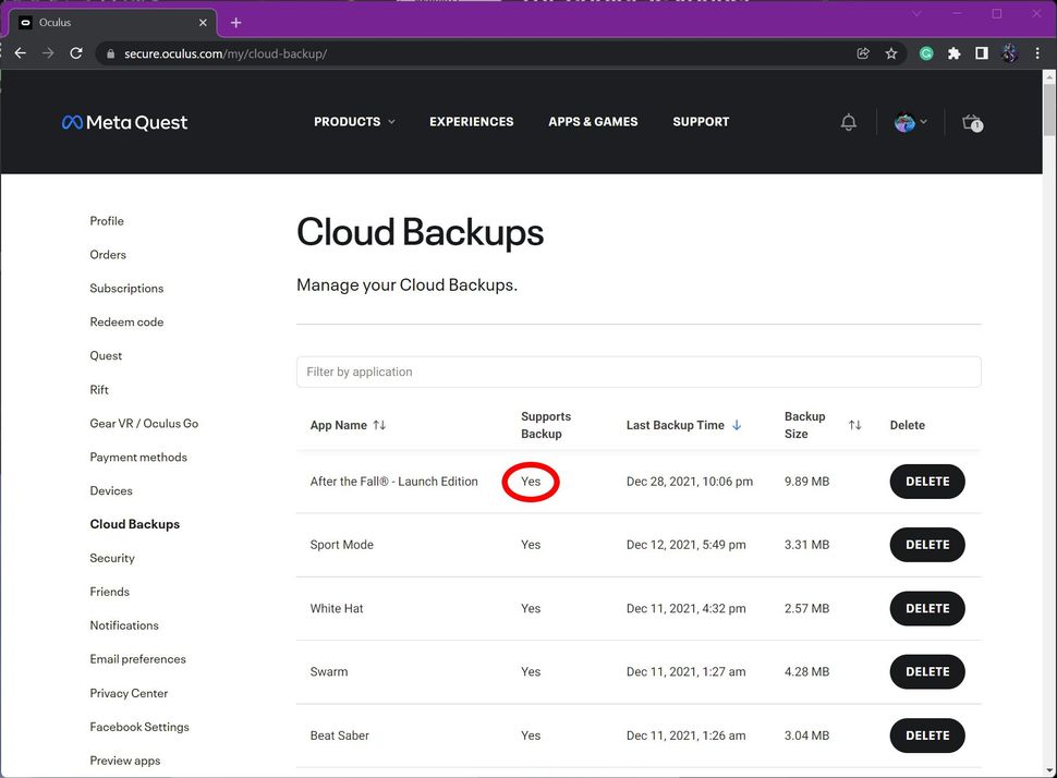 How to enable cloud save backup on Oculus Quest 2 (and how they work ...