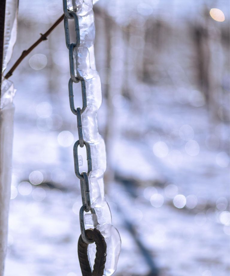 What happens to rain chains in winter? | Homes and Gardens