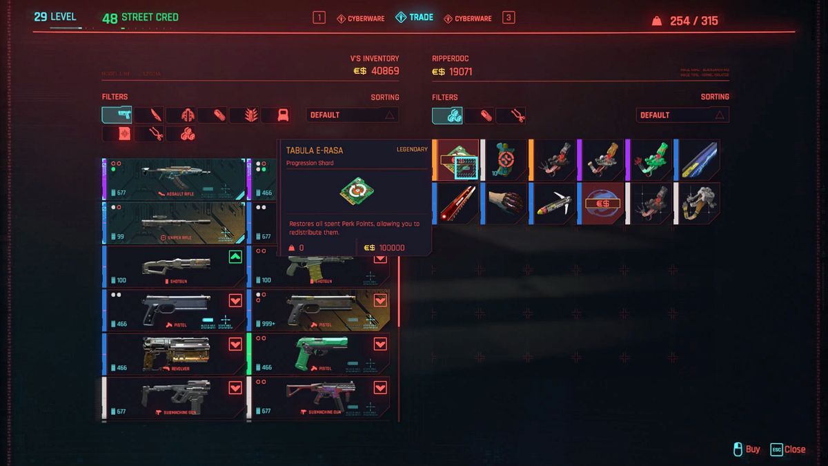 The Cyberpunk 2077 respec system explained | GamesRadar+