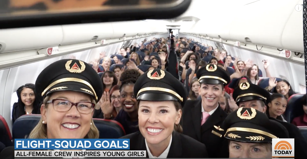 To inspire the next generation of women pilots, all-female crew flies ...