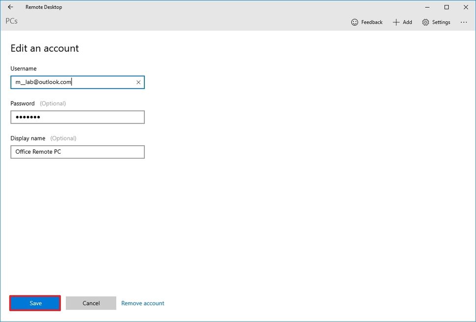 How to use Remote Desktop app to connect to a PC on Windows 10 ...