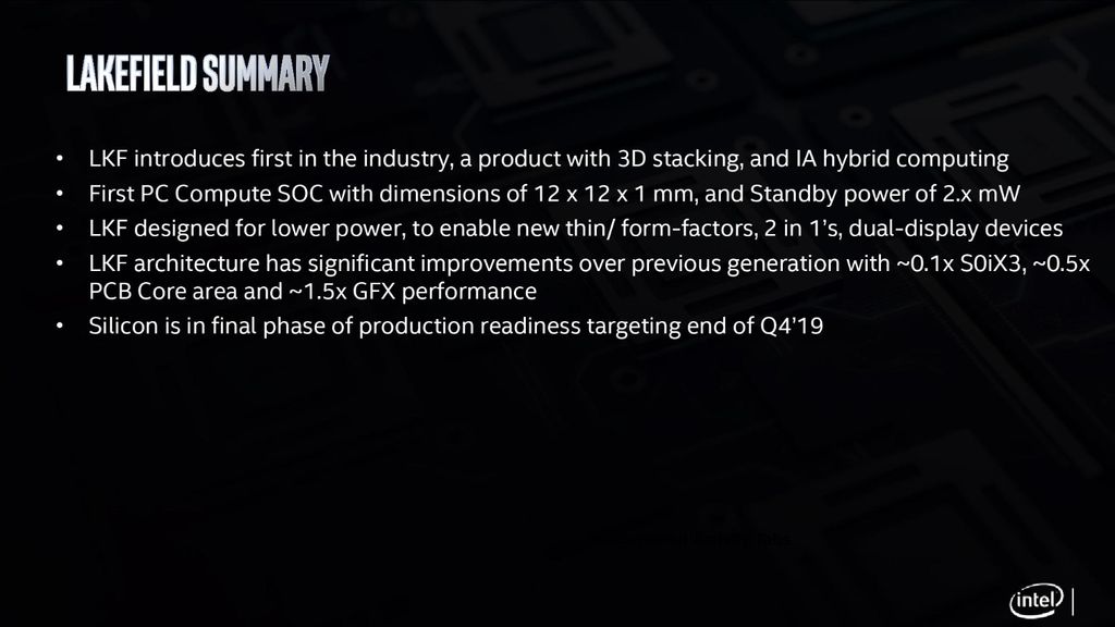 Intel Lakefield 3D Foveros Hybrid Processors: Hot Chips 31 Live ...