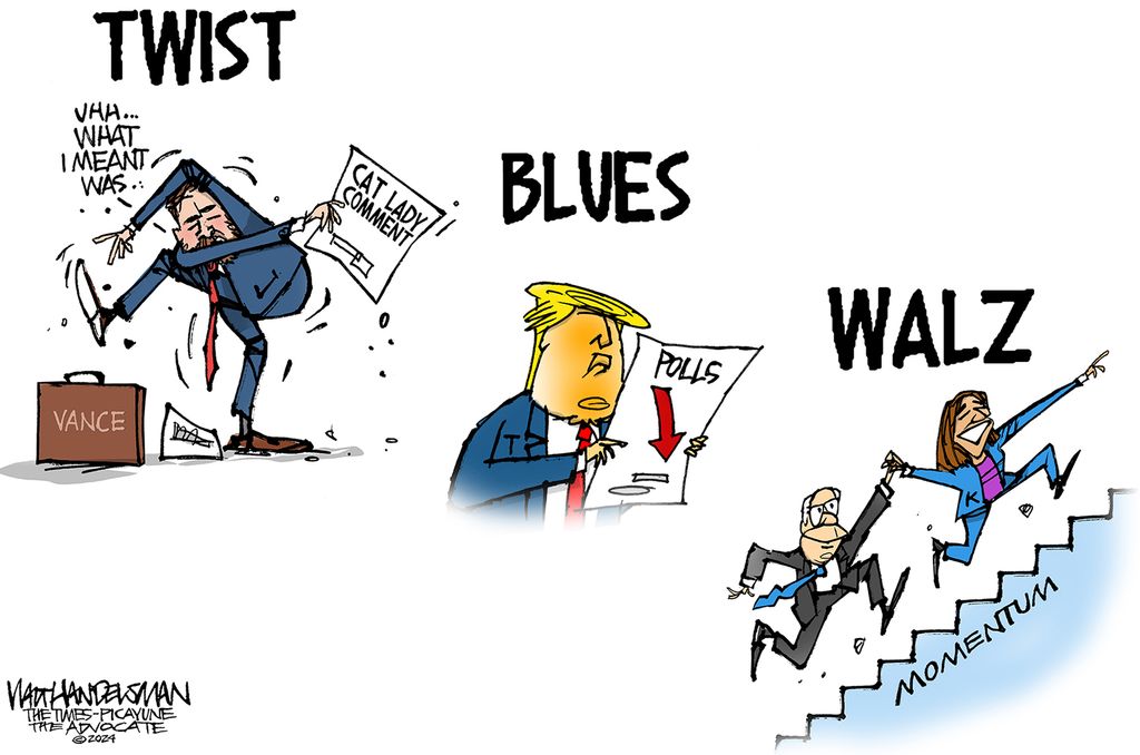 5 poll dancing cartoons about Tim Walz | The Week