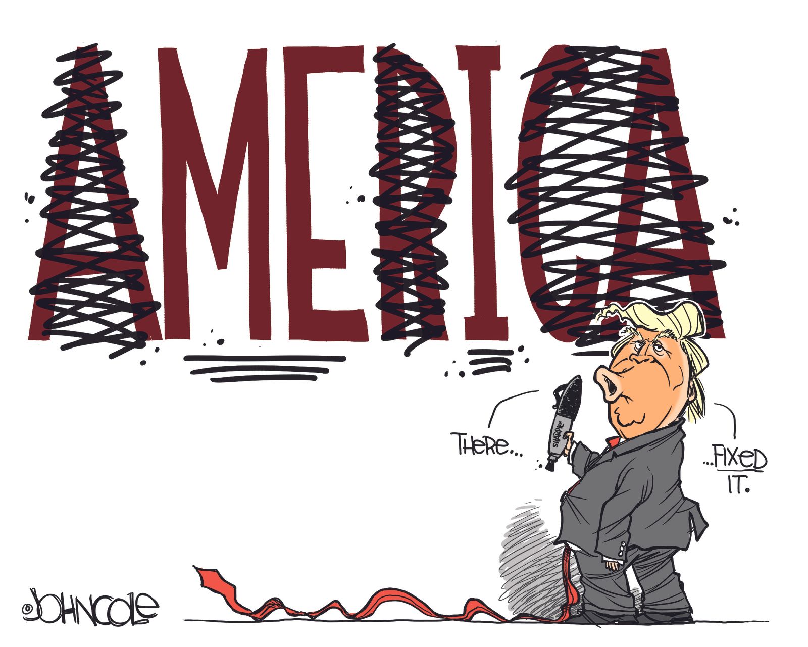 Political cartoon U.S. Trump America spelling | The Week