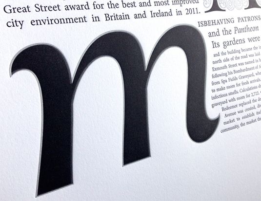 Letterpress typography pays tribute to 400-year-old street | Creative Bloq