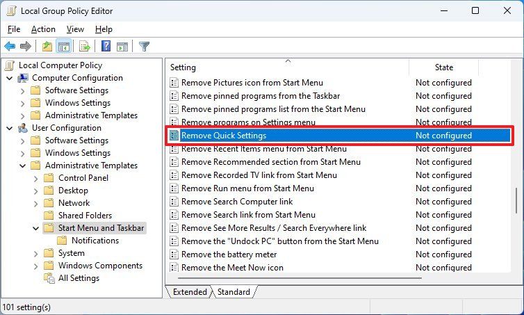 How to disable Quick Settings and Notifications flyouts on Windows 11 ...