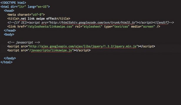 JavaScript animations: the link swipe | Creative Bloq