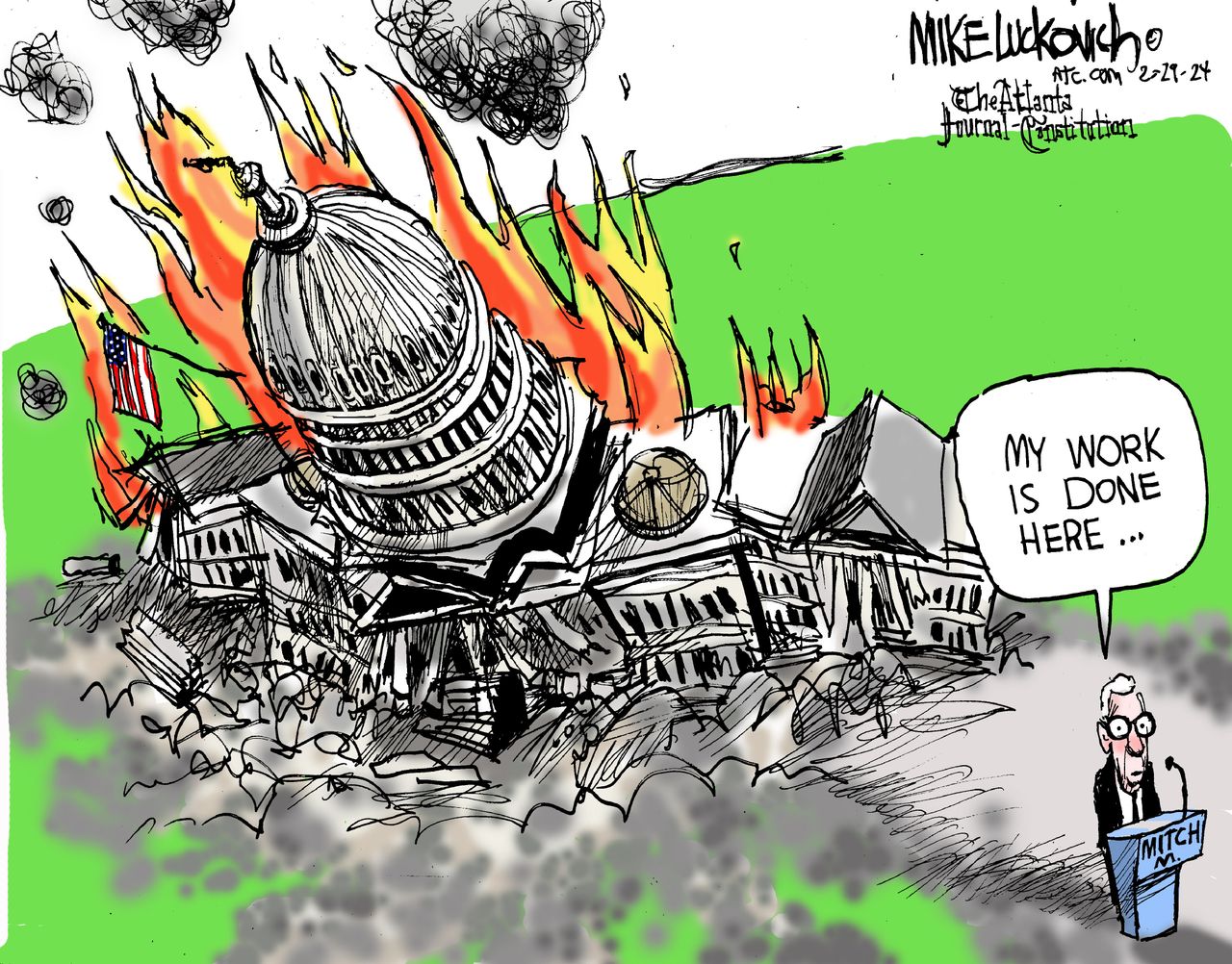 5 fabulously funny cartoons about Mitch McConnell's retirement | The Week