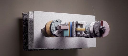 Marble texturing lifts papercraft lettering to the next level ...