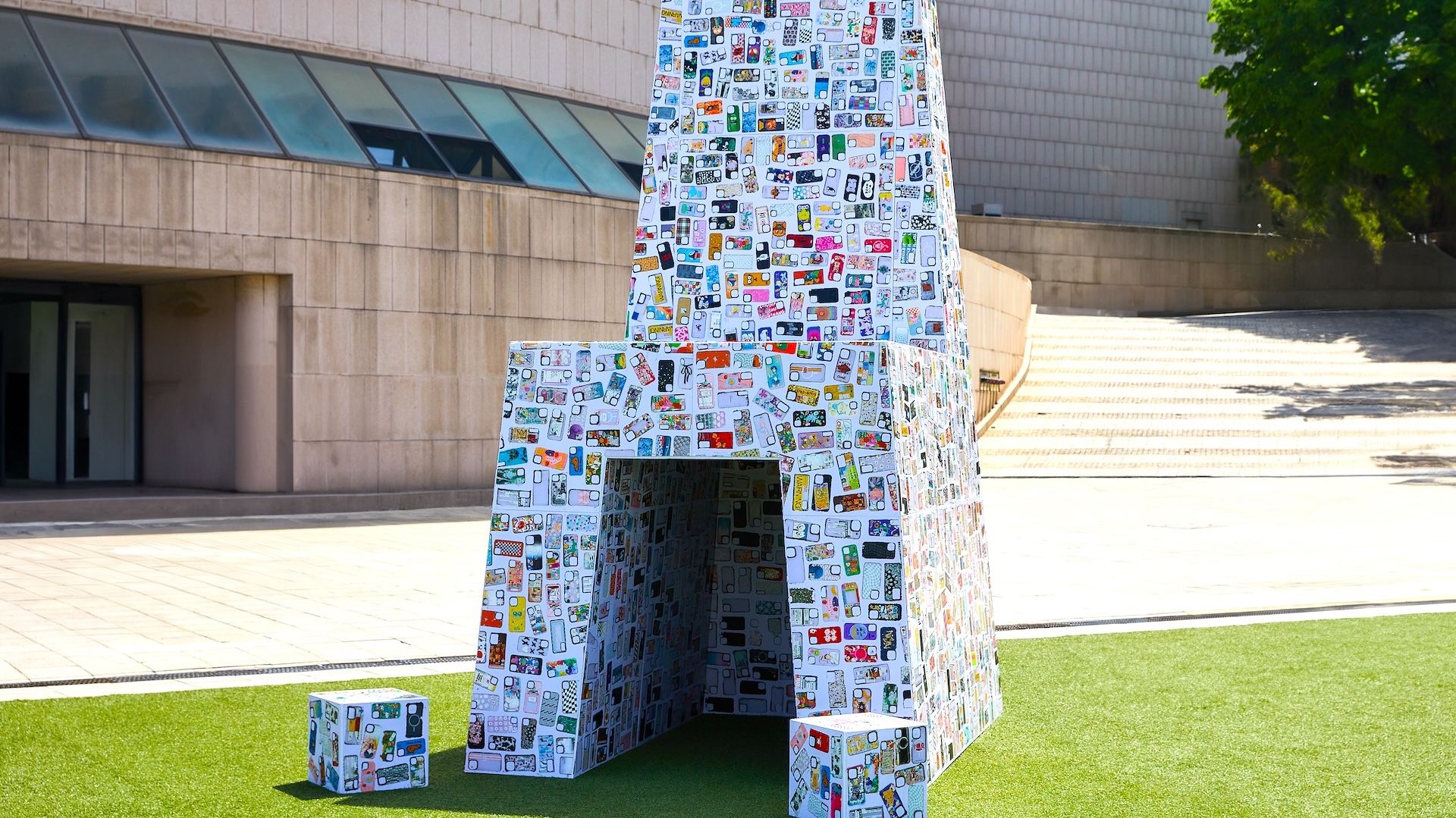 These stunning artworks are made with recycled phone cases | Creative Bloq