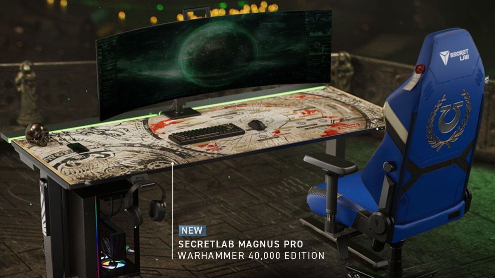Secretlab's new Warhammer 40,000 sit-to-stand desk is one of the ...