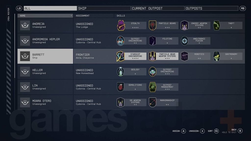 How to assign Starfield crew and use their Skills | GamesRadar+