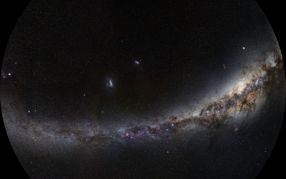 Fisheye view of the Southern Sky Space Wallpaper | Space