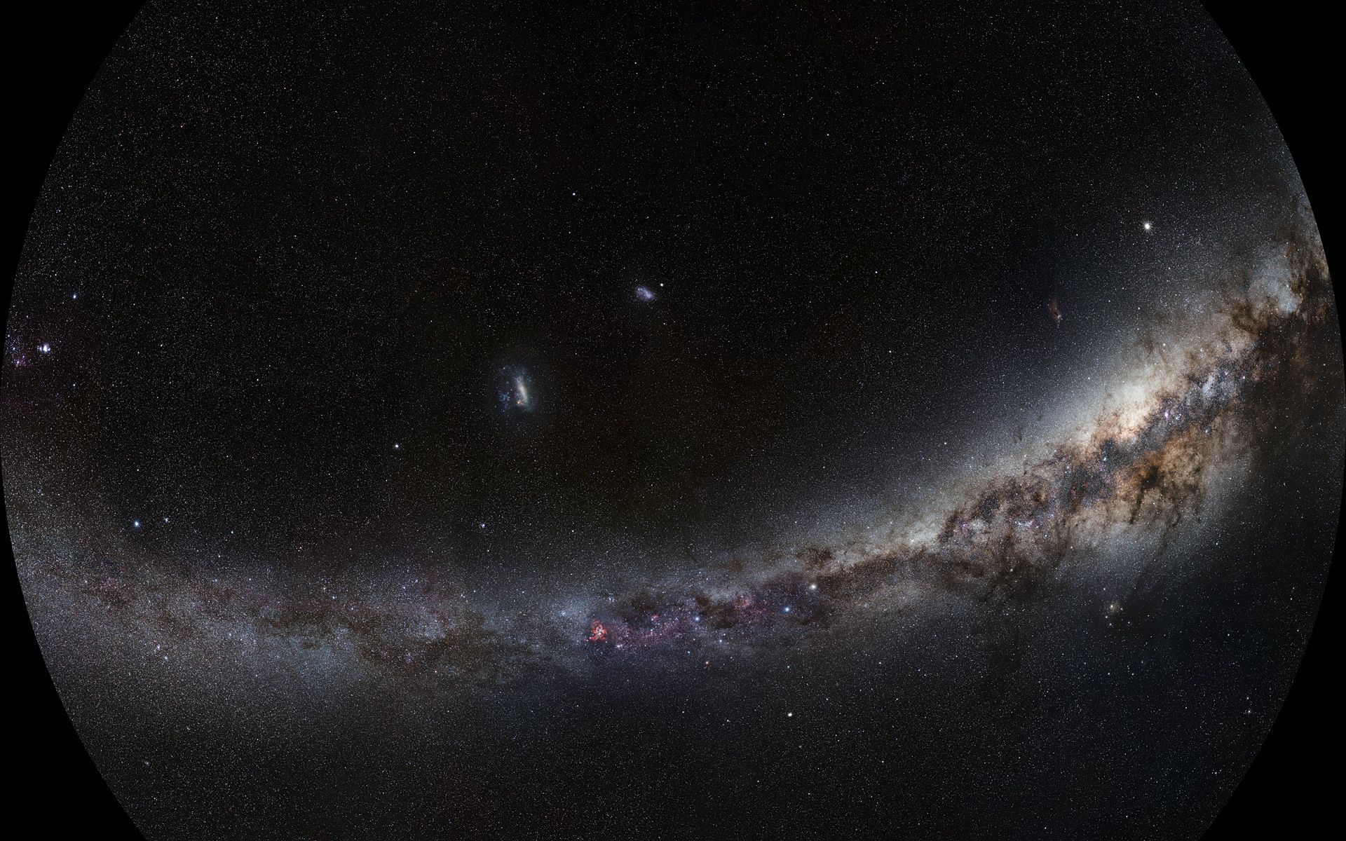 Fisheye view of the Southern Sky Space Wallpaper | Space