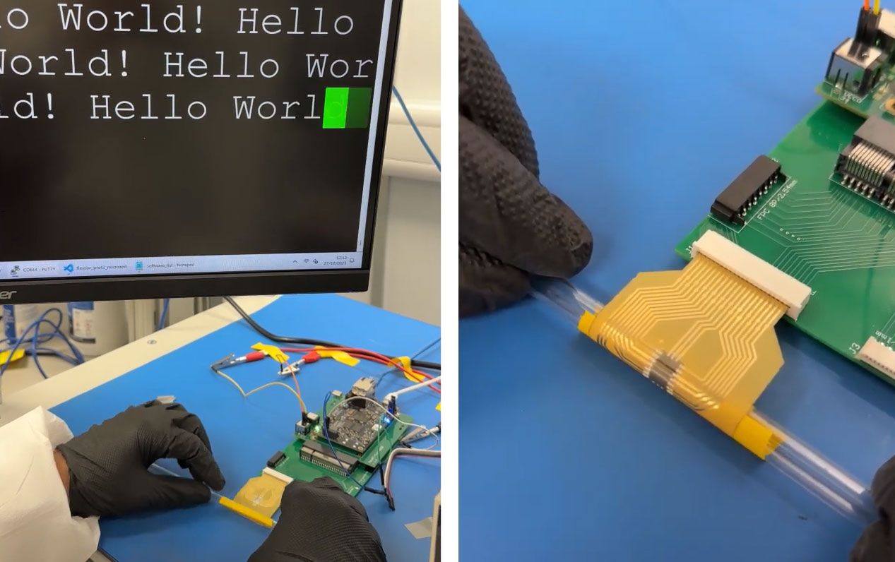 Bendable non-silicon RISC-V CPU demoed running while wrapped around a ...